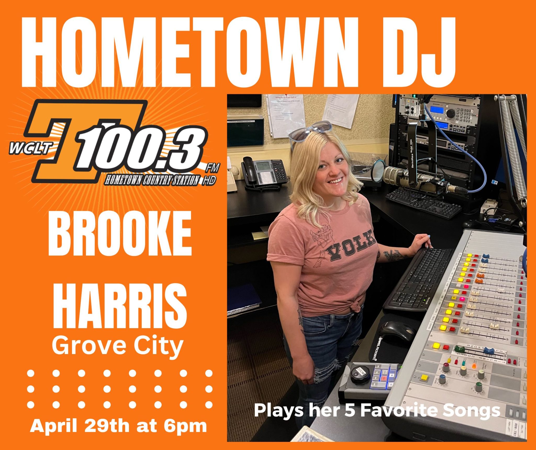 Hometown DJ – Brooke Harris – WCLT Radio Inc