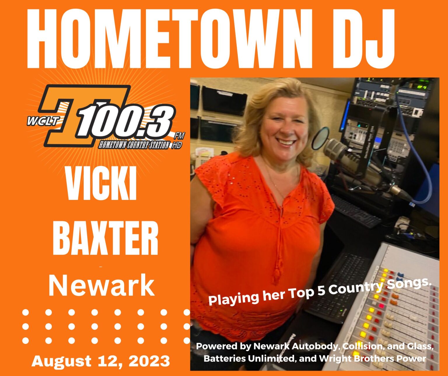 Hometown DJ – Vicki Baxter – WCLT Radio Inc